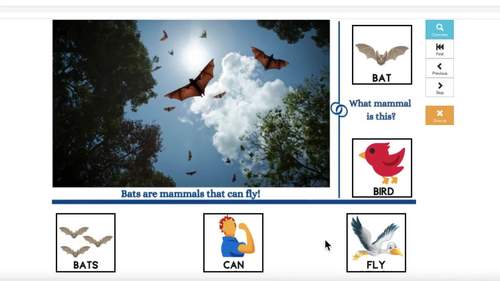 Bats Interactive Core Word Boom Cards | Fall | Halloween | TPT