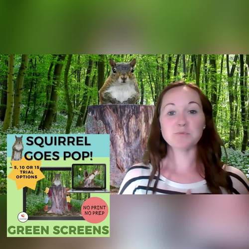 GREEN SCREEN Squirrel Goes Pop Game for Distance Learning/Open-Ended ...