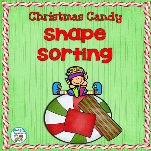 Christmas Candy Shape Sorting Activities and Worksheets PreK and ...