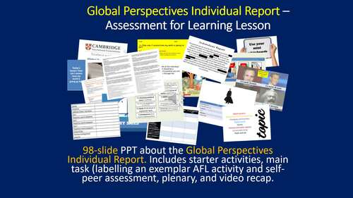 Global Perspectives Individual Report Assessment for Learning lesson