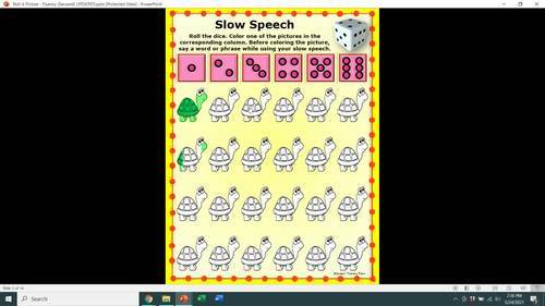 No Prep Digital Roll a Picture Fluency by Speech Therapy Plans | TpT