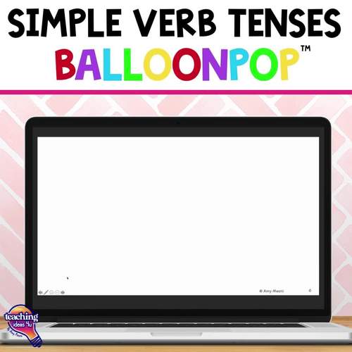 3rd Grade Simple Verb Tenses Digital Grammar Review Games BalloonPop™