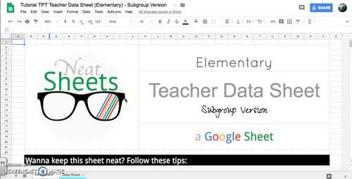 Elementary Teacher Google Data Sheet (RTI) - with Subgroup Tracking