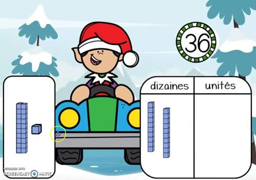 Construis le nombre de Noël 0-50 Boom Cards French distance learning