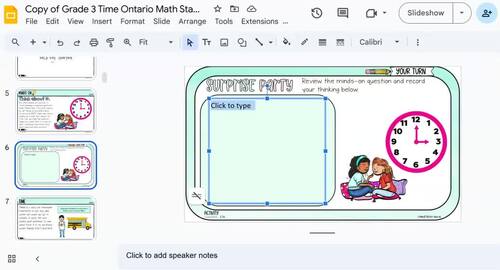Grade 3 Time Ontario Math Digital Slides | Worksheets | Assessments