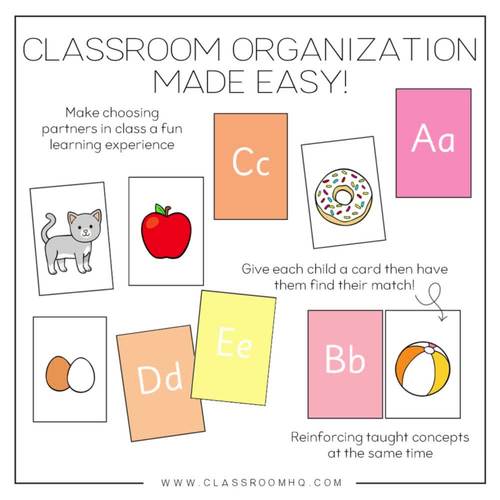 Pick A Partner - Beginning Sounds Partner Cards Pack by classroomHQ