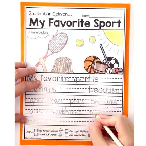 Opinion Writing Sentence Starters Sentence Frames Opinion Worksheets ...