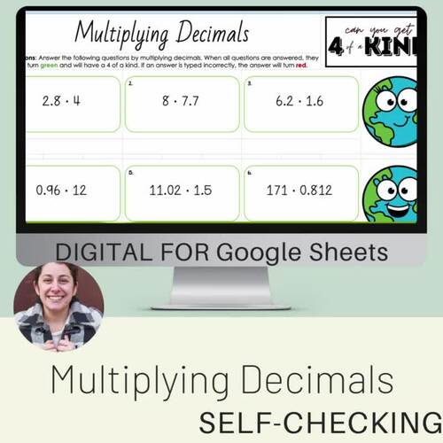 Multiplying Decimals: 4 of a Kind Activity (Earth Day Edition) | TPT