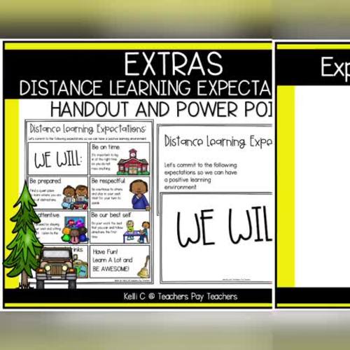 Distance Learning Computer Expectations Page and Power Point by Kelli C