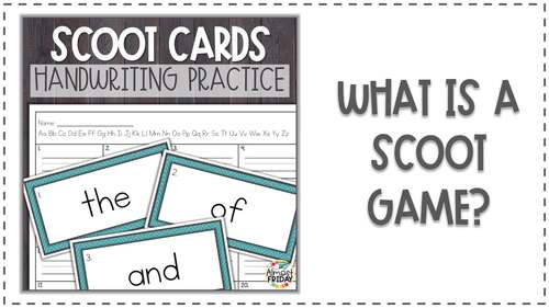 Handwriting Scoot Game | Task Cards | 5 Game Bundle by Almost Friday