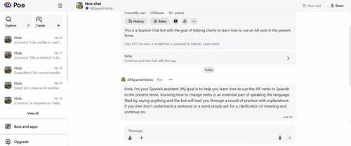 Spanish Class Digital Chat Buddy: AI-Powered Chatbot for Practicing -AR ...
