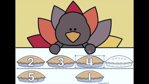 Thanksgiving Missing Numbers using Google Slides™ for Distance Learning
