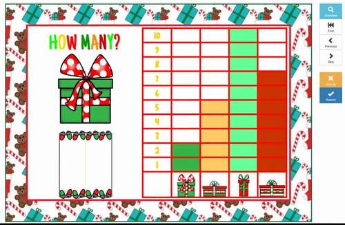 Christmas Math Boom Cards Bar Graphs Graphing and Data 1st Grade Math