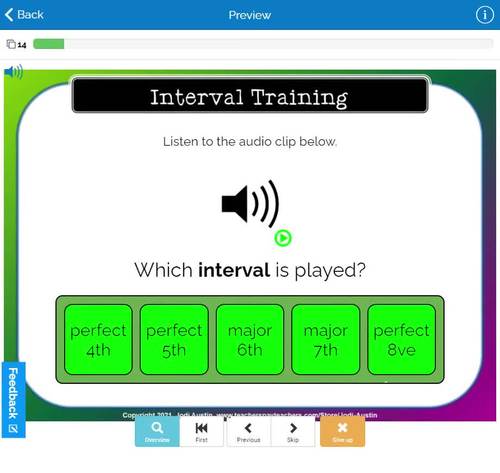 Intervals Training Boom Cards - BUNDLE by Jodi Austin | TPT