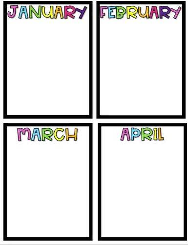 Birthday Banner & Months - Colorful - Classroom Decor | TPT