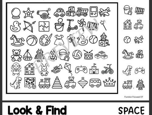 Look & Find Visual Perception Worksheets | I-Spy For OT | Fine & Visual ...