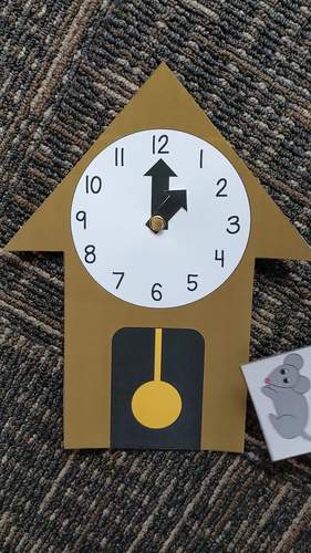 Hickory Dickory Dock Nursery Rhyme Printable Craft and Retell Activity