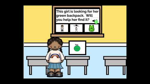 Find the Green Backpack | Colors, What & Yes/No Questions by Speech ...