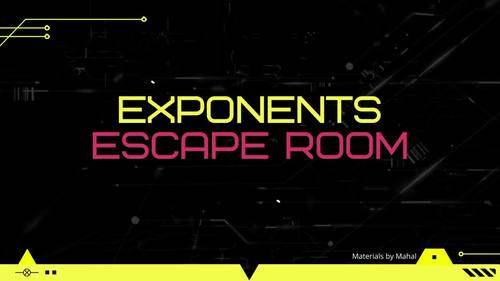 Exponents Unit Review - Escape Room by MaterialsByMahal | TPT