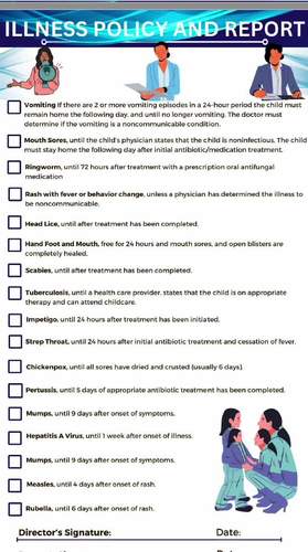 Illness Policy and Report (Canva) by Admin 4 You | TPT
