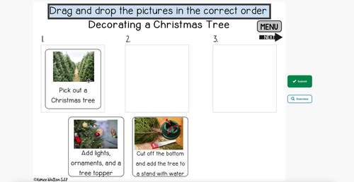 Winter 3-4 Step Sequencing Activities of Daily Living Speech Boom Cards™