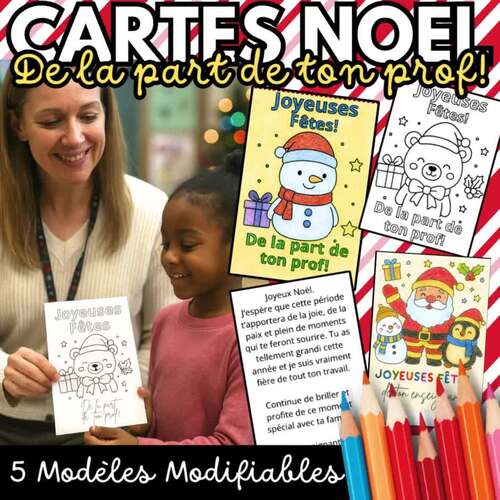 Cartes de Noël français | French Christmas Cards from Teacher Student ...