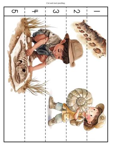 FOSSILS Unit Study and activity Pack, 3-6 years old, Instant Download