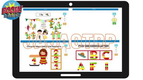 Cinco De Mayo Bundle - Boom Cards Distance Learning by jajaotrp | TPT