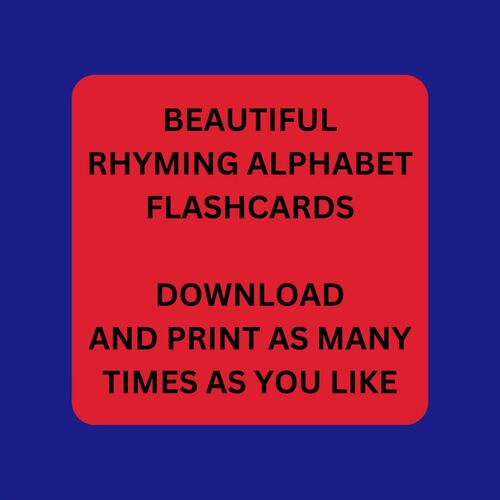 Vibrant Flashcards for Engaging Learning - Elegant Rhyming Alphabet ...