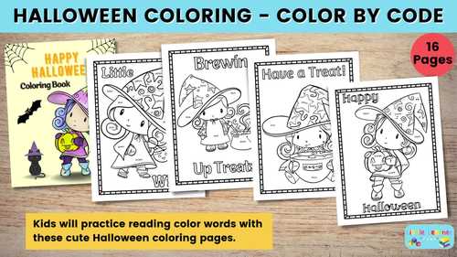 Halloween-Color-By-Code-Coloring-Book by Little Learner Zone | TPT