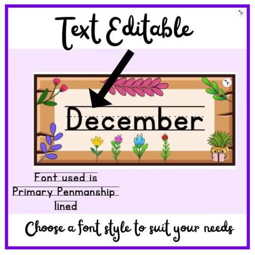 Days and Months Editable Flashcards Plant Classroom Decor Classroom ...