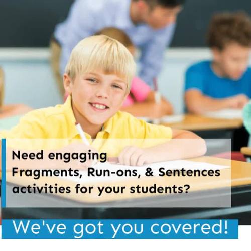 Fragments, Run-ons & Sentences Activities | Print & Digital | Distance ...