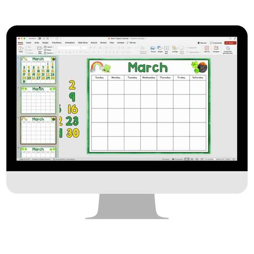 March Morning Meeting Calendar by Leanne Prince | TPT