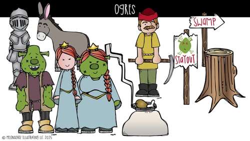 Ogres clip art Literature clip art Book Companion clip art COMBO PACK