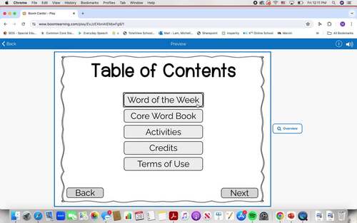 Put Core Word of the Week AAC Boom Cards™ by Michelle's Communication ...