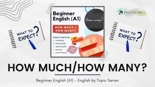 How much? / How many? - Beginner ESL for Teens & Adults (A1) by English MD