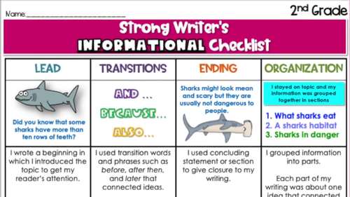 2nd Grade Informational Writing by The Self-Sufficient Classroom