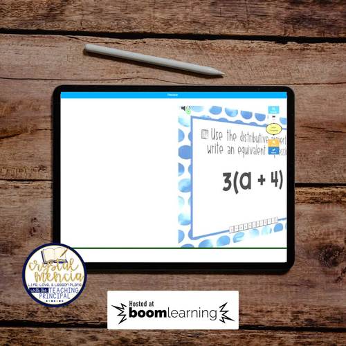 6EE4 Equivalent Expressions Boom Cards™ | Distance Learning Digital ...