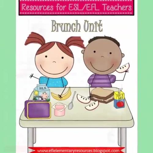 Breakfast and Lunch FOOD unit for Kindergarten and Elementary EFL