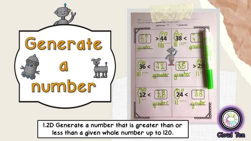 Generate a number with symbols by Cloud Ten | TPT