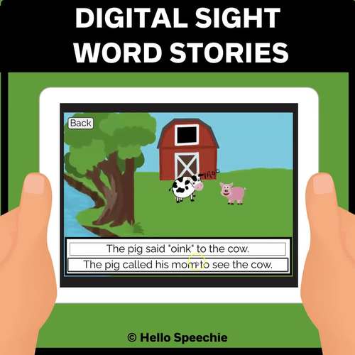 BOOM™ Digital Sight Word Stories Farm by Hello Speechie | TPT