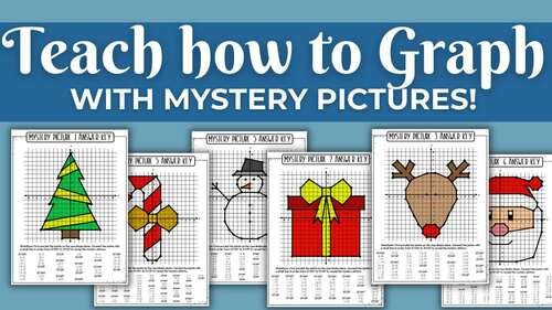Coordinate Plane Christmas Pictures, Quadrant 1 and 4 Quadrants Mystery ...