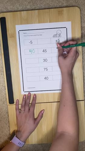 NO PREP Skip Count by 5's Math Practice Worksheets by Fromtheminimalhive