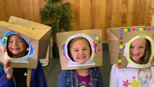 Astronaut Helmet Art Craft for Space Dramatic Play or Preschool Science