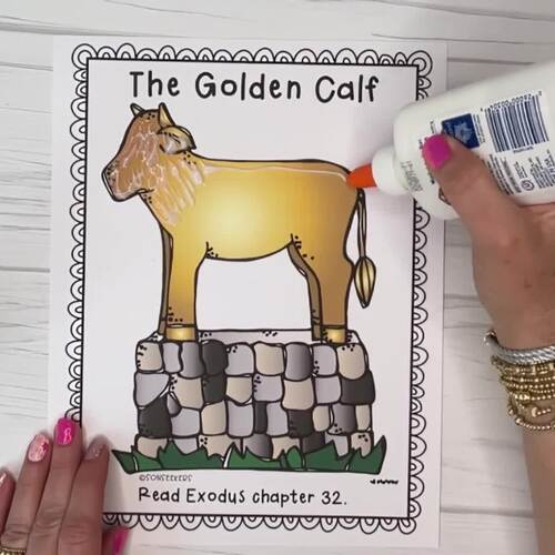 The Golden Calf Bible Craft | Moses on Mount Sinai | The Ten Commandments