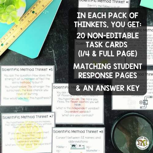 Scientific Method | Nature of Science Task Cards | Warm-ups & Exit Tickets