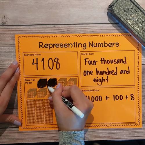 4th/5th Grade - Representing Numbers: Guided Math & Center (Digital ...