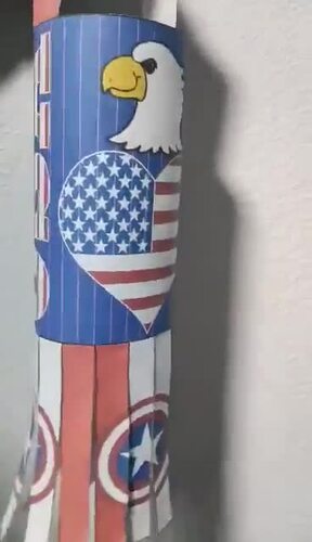 Memorial Flag Day WindSock Craft Activities 4th of July Patriotic Holidays