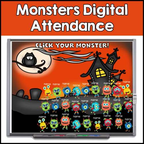 Halloween Monster Editable Digital Attendance PowerPoint Presentation