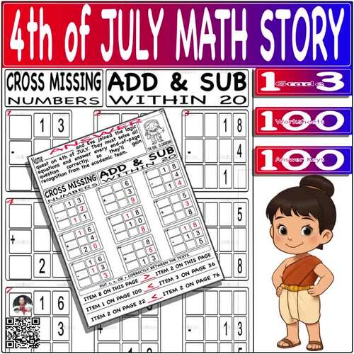 4th of July Mixed Addition and Subtraction Within 20 - Fluency Way ...